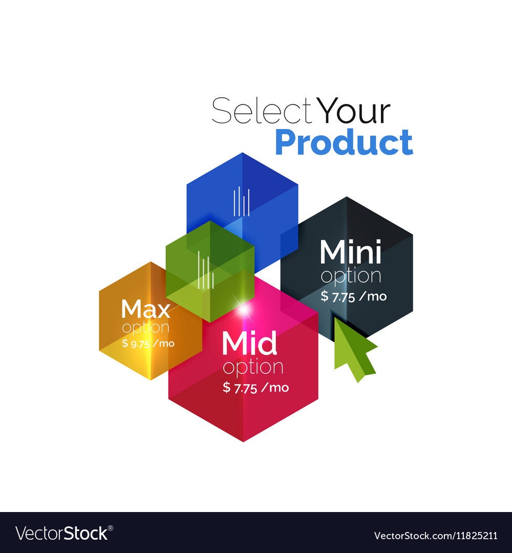 Option select template Royalty Free Vector Image