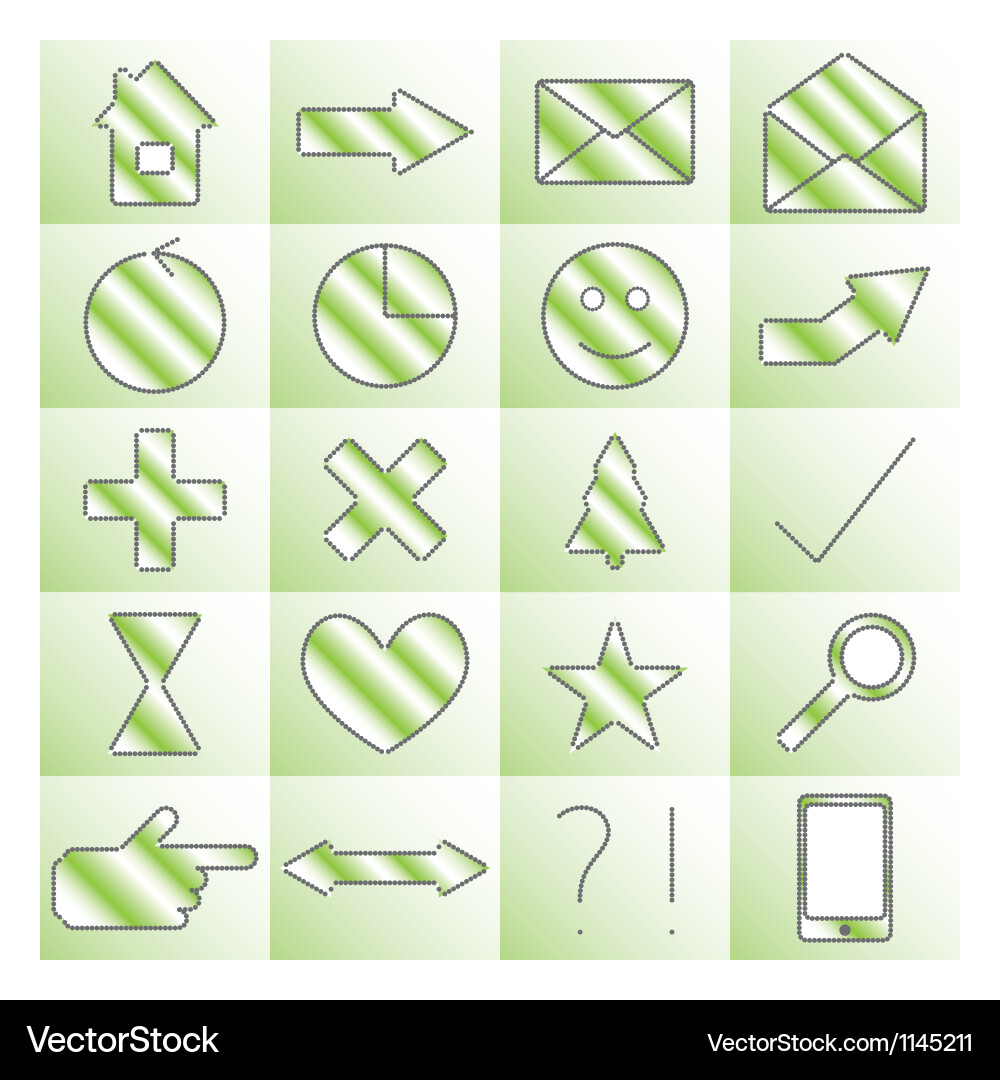 Set of symbols Royalty Free Vector Image - VectorStock