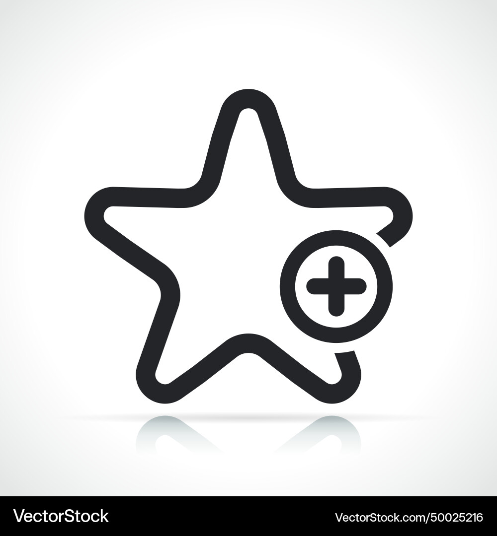 Add to favorite star icon Royalty Free Vector Image