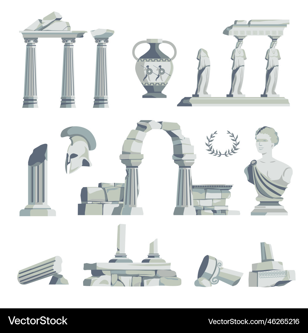 Ancient roman or greek architecture sculpture Vector Image