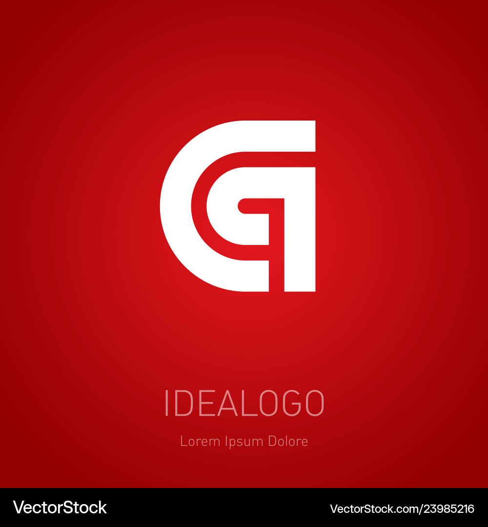 C and q initial logo monogram Royalty Free Vector Image