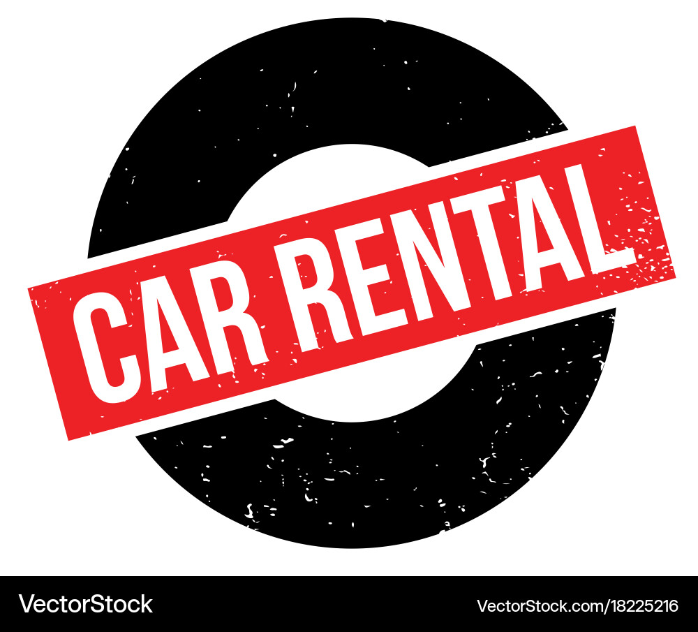 Car rental rubber stamp Royalty Free Vector Image
