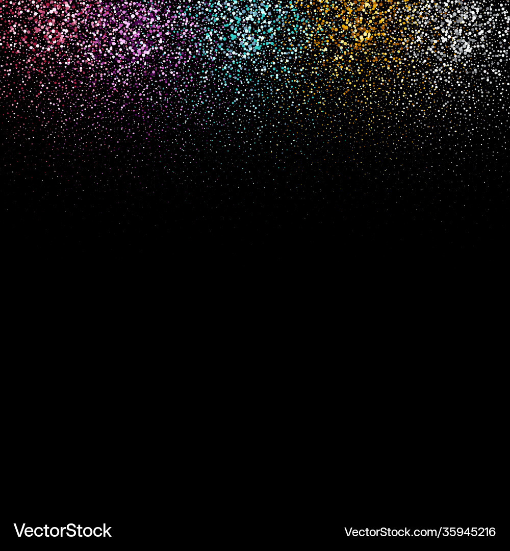 Colorful sparkling confetti wide horizontal Vector Image