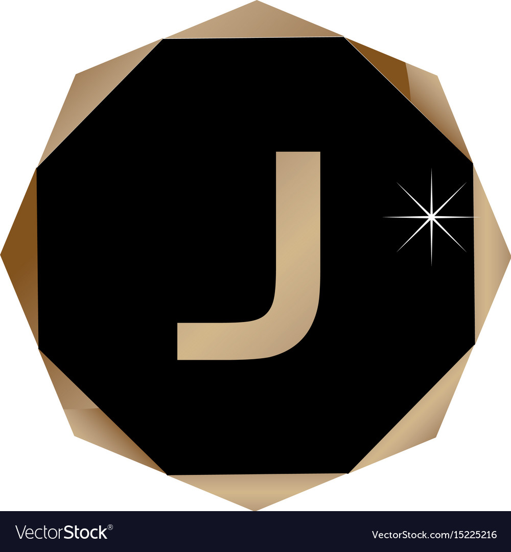 Diamond initial j Royalty Free Vector Image - VectorStock