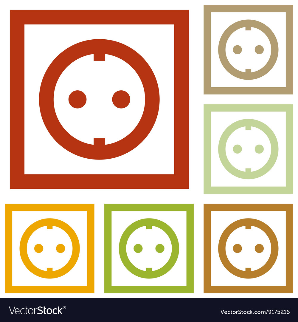 Electrical socket sign Royalty Free Vector Image