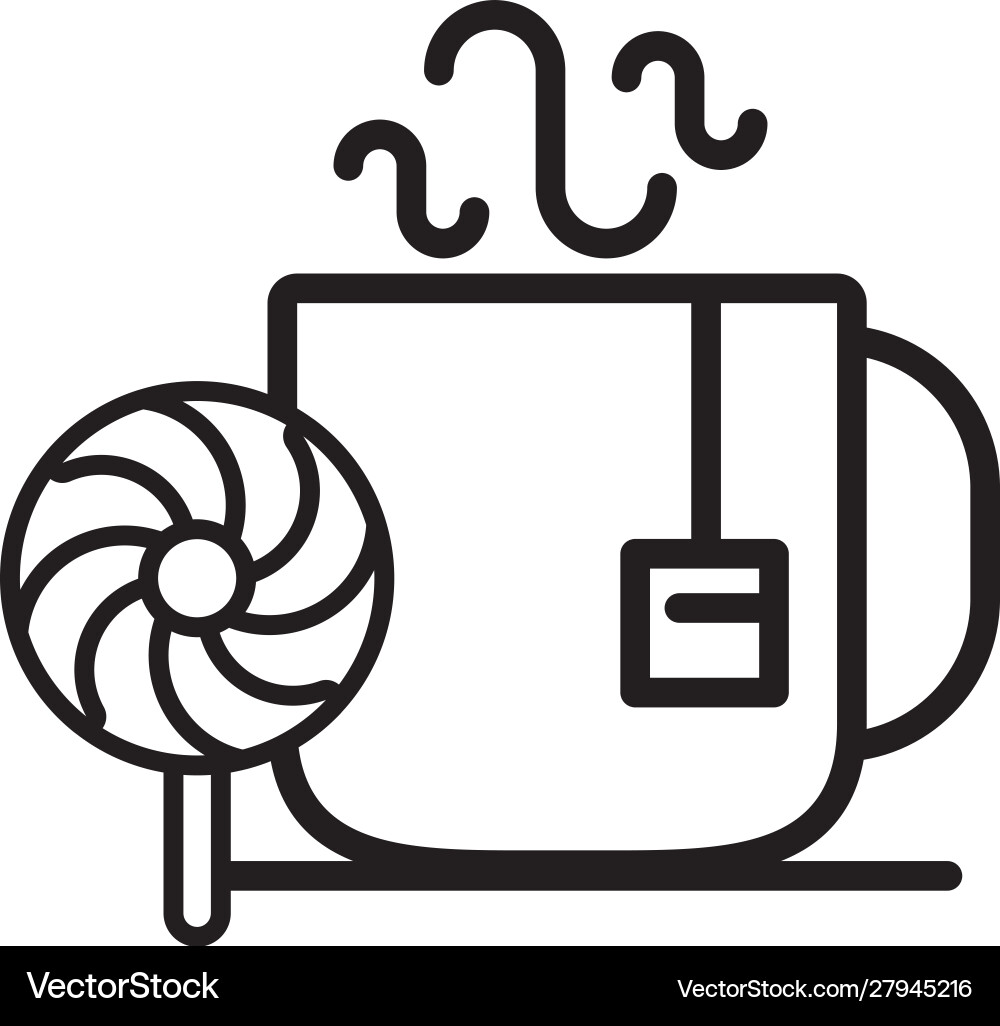Merry christmas chocolate mug icon Royalty Free Vector Image