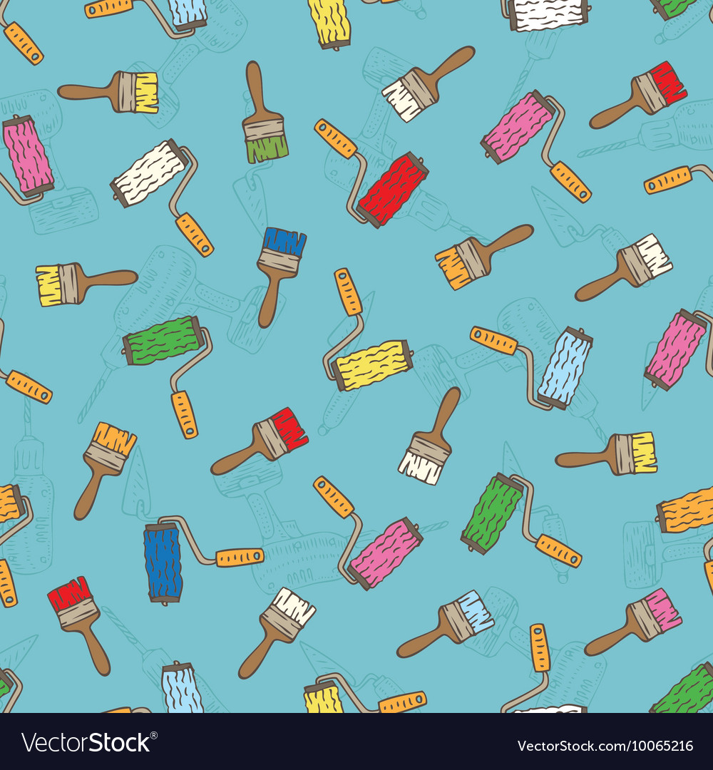 Seamless pattern with multicolored paint Vector Image
