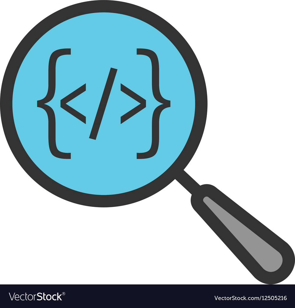Search from code Royalty Free Vector Image - VectorStock