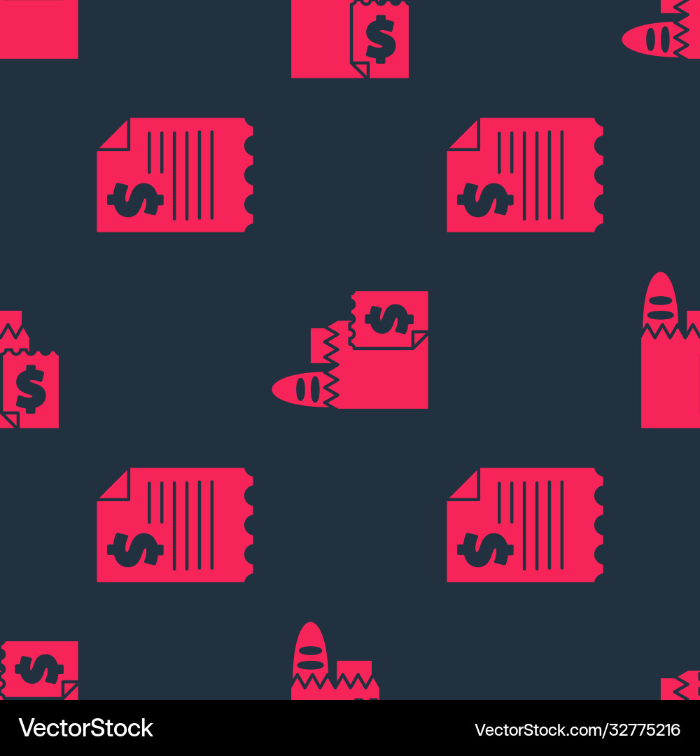 Set paper or financial check and online ordering Vector Image