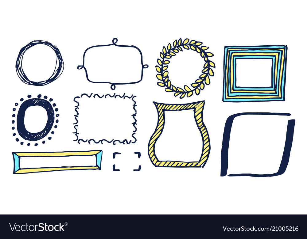 Set various frames card Royalty Free Vector Image