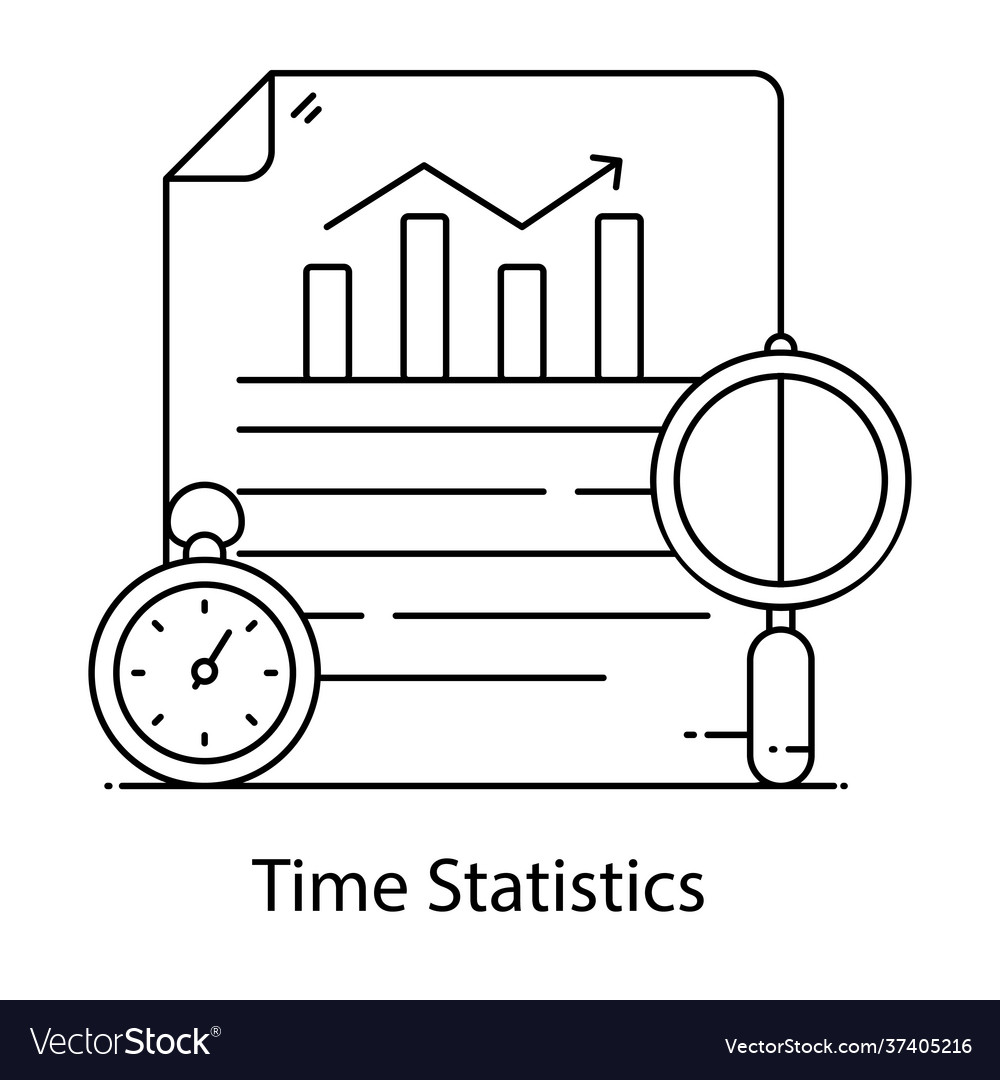 Time statistics Royalty Free Vector Image - VectorStock