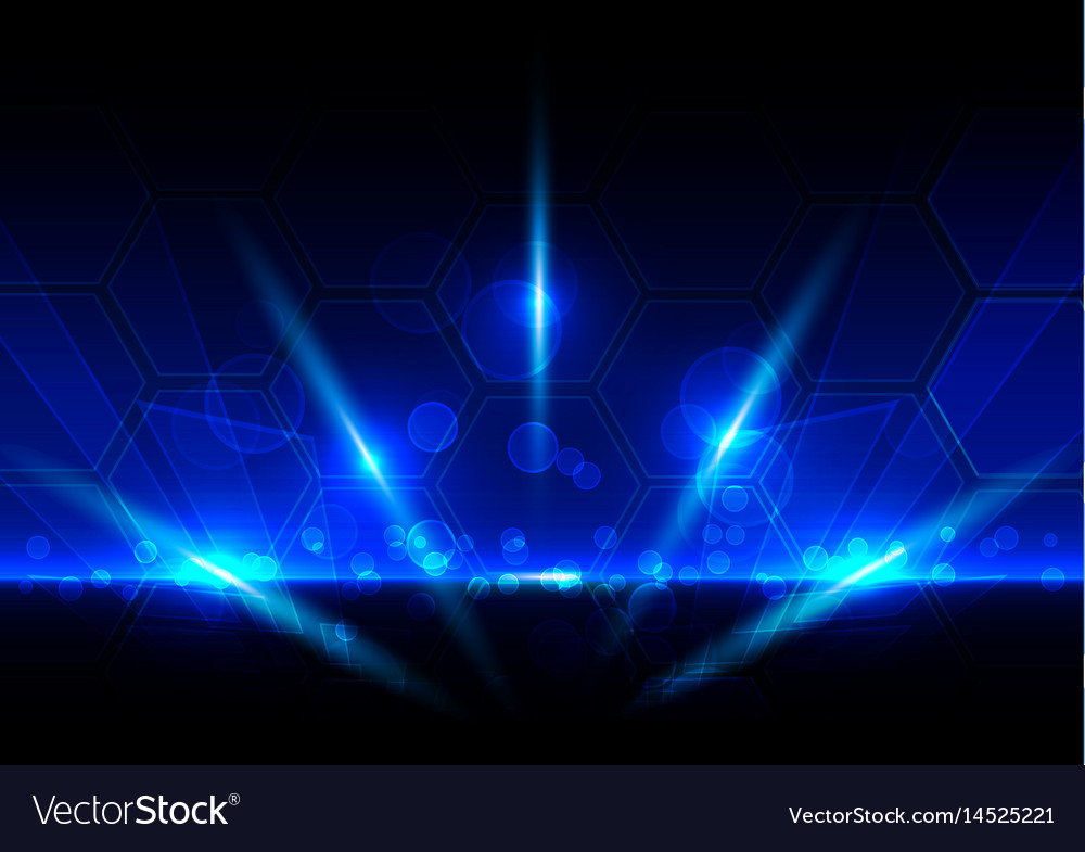 Abstract blue light technology concept Royalty Free Vector