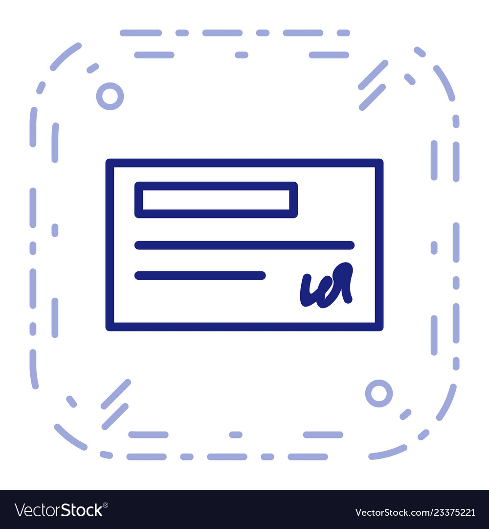 Cheque icon Royalty Free Vector Image - VectorStock