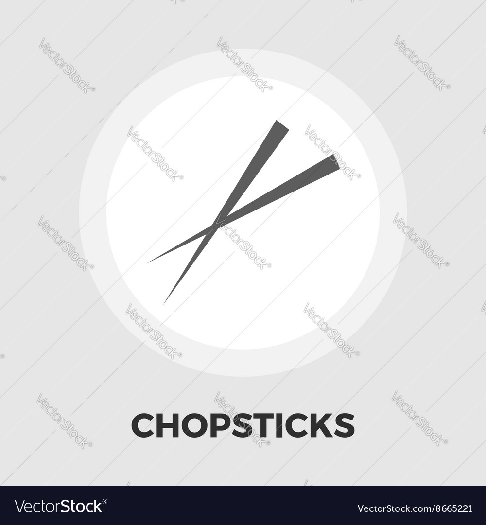 Chopsticks flat icon Royalty Free Vector Image