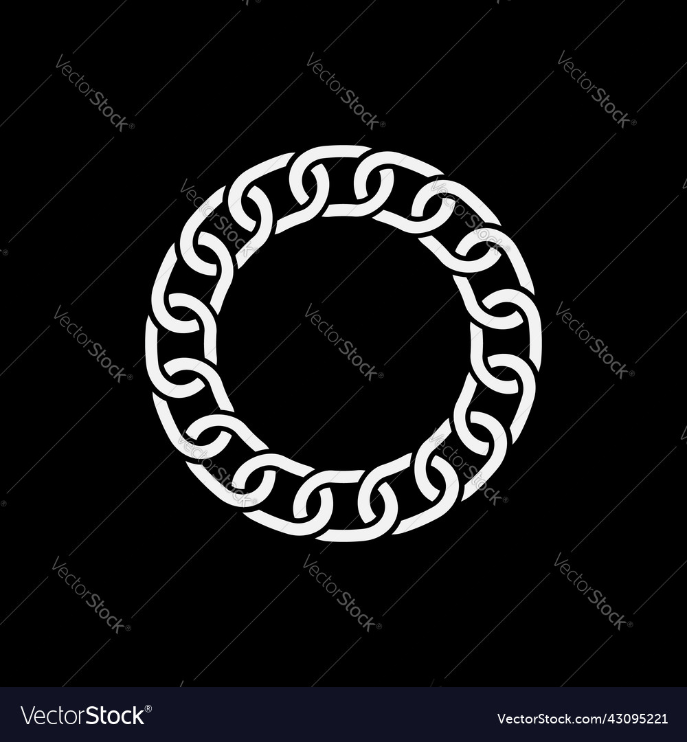 Circle chain logo design Royalty Free Vector Image