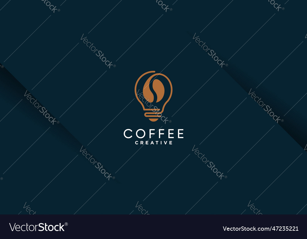 Coffee logo template with creative elements for Vector Image