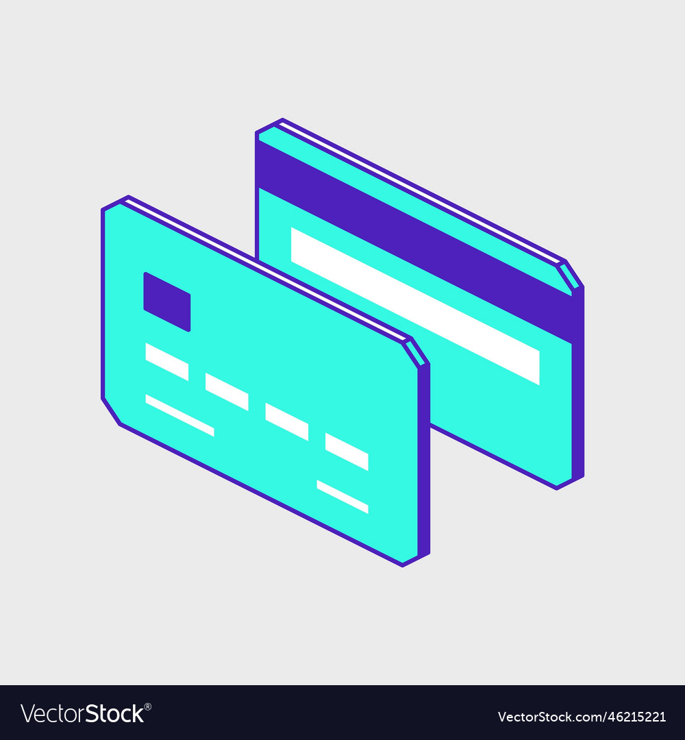 Credit cards isometric Royalty Free Vector Image