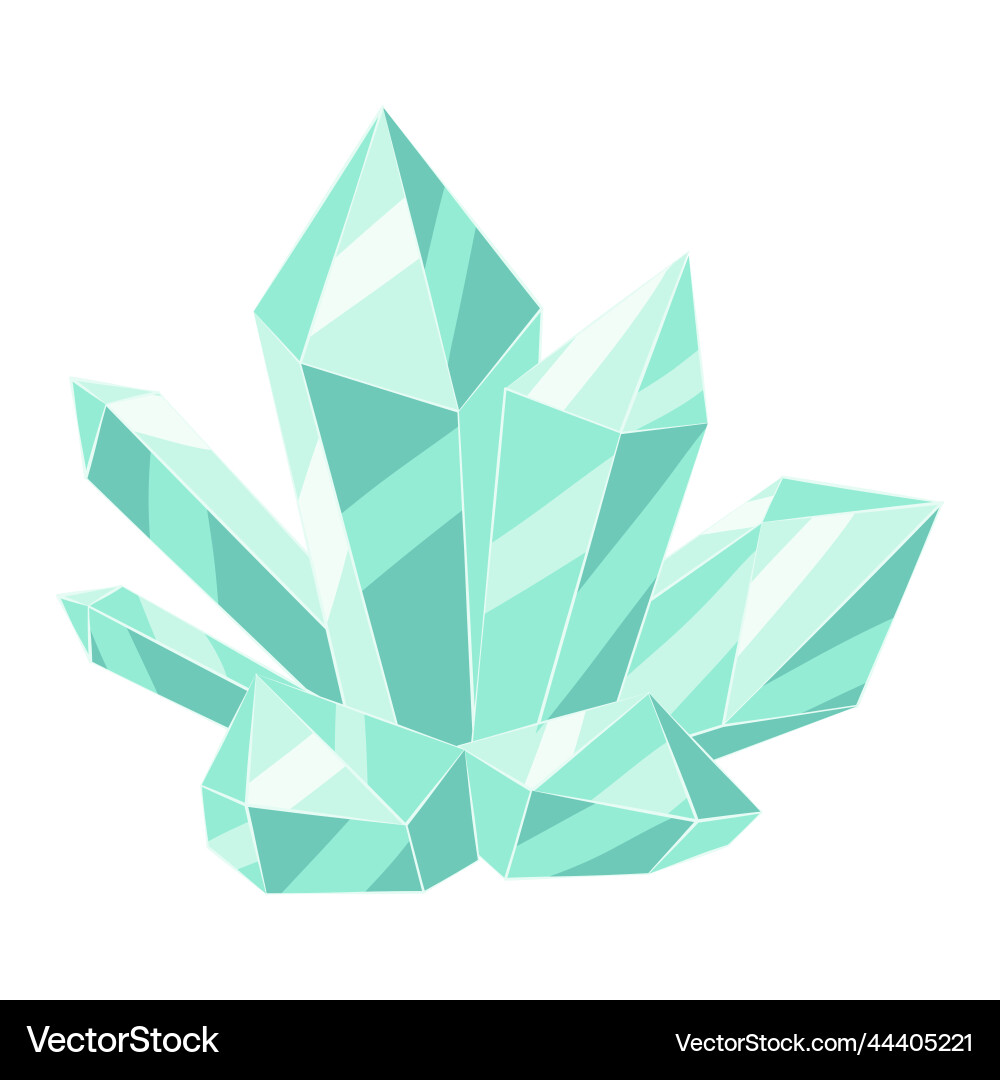 Crystal or mineral jewelry Royalty Free Vector Image