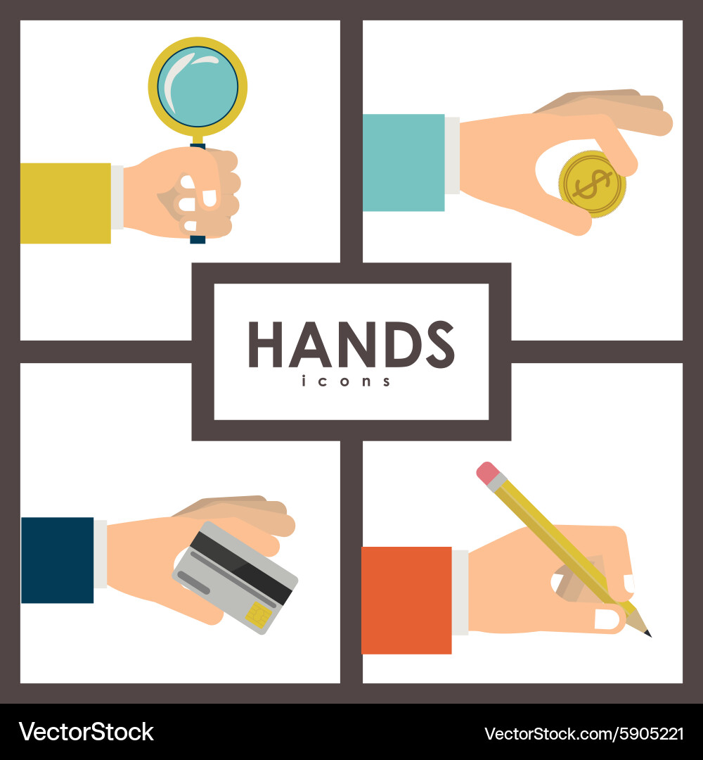 Hands design Royalty Free Vector Image - VectorStock