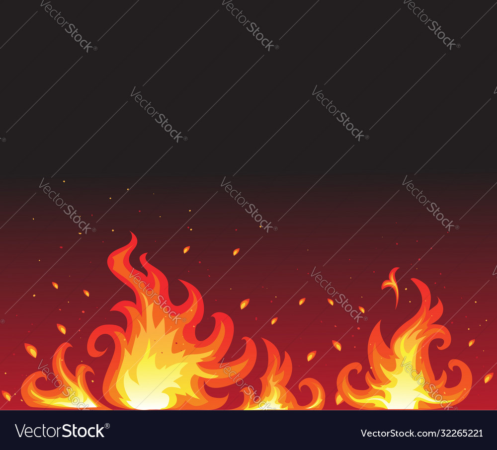 Hot fire Royalty Free Vector Image - VectorStock