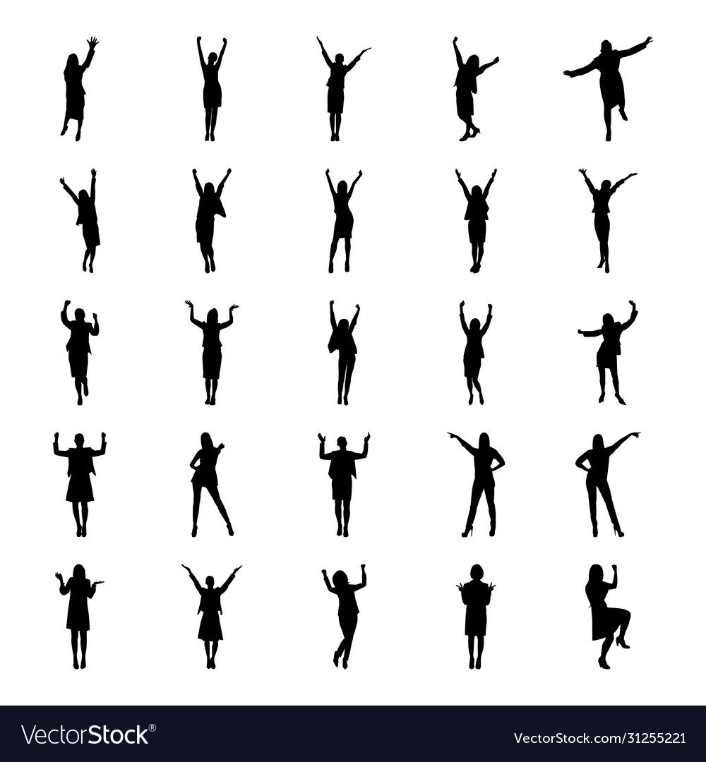 Human poses Royalty Free Vector Image - VectorStock