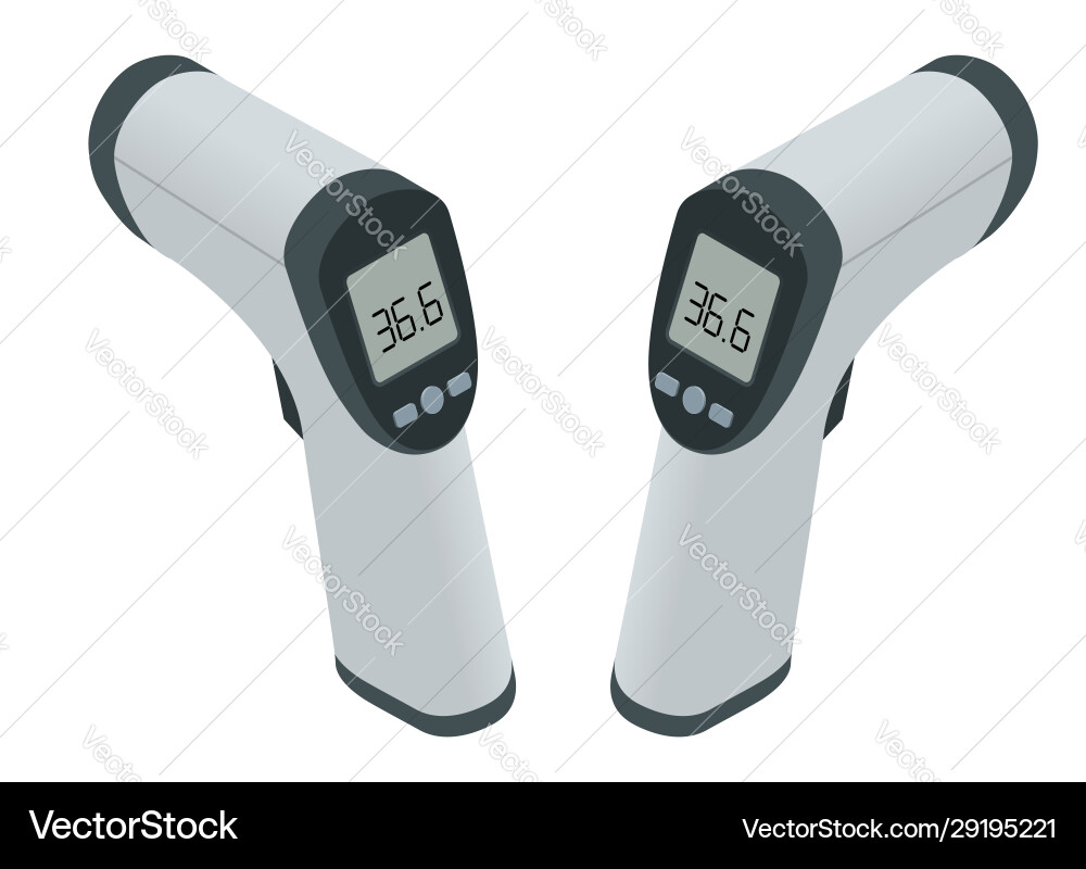 Isometric medical digital non-contact infrared Vector Image