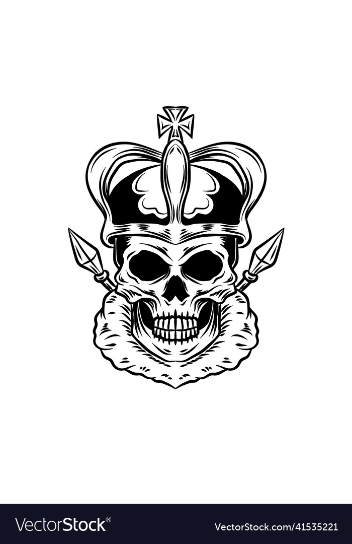 King skull Royalty Free Vector Image - VectorStock