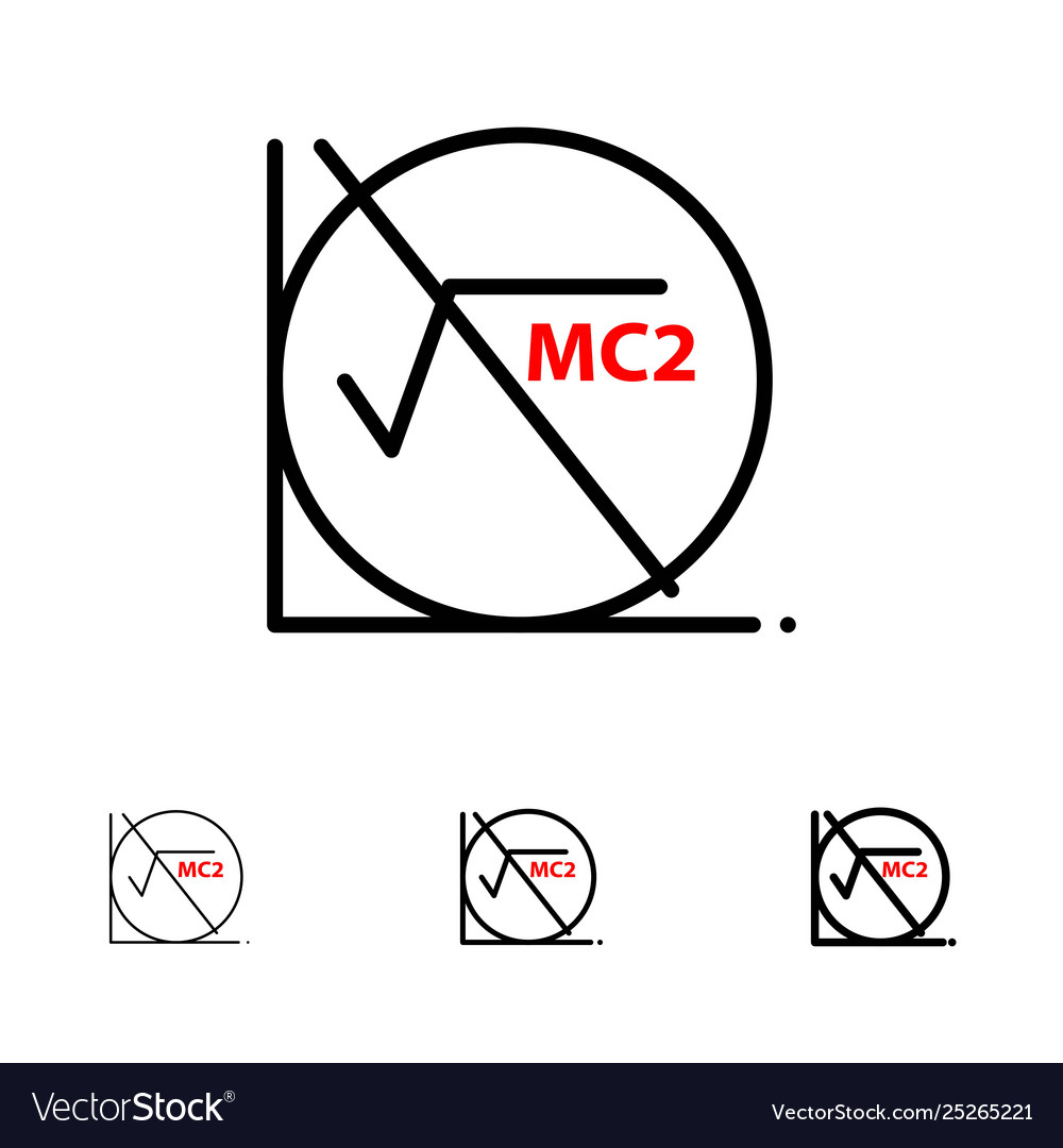 Math formula education bold and thin Royalty Free Vector