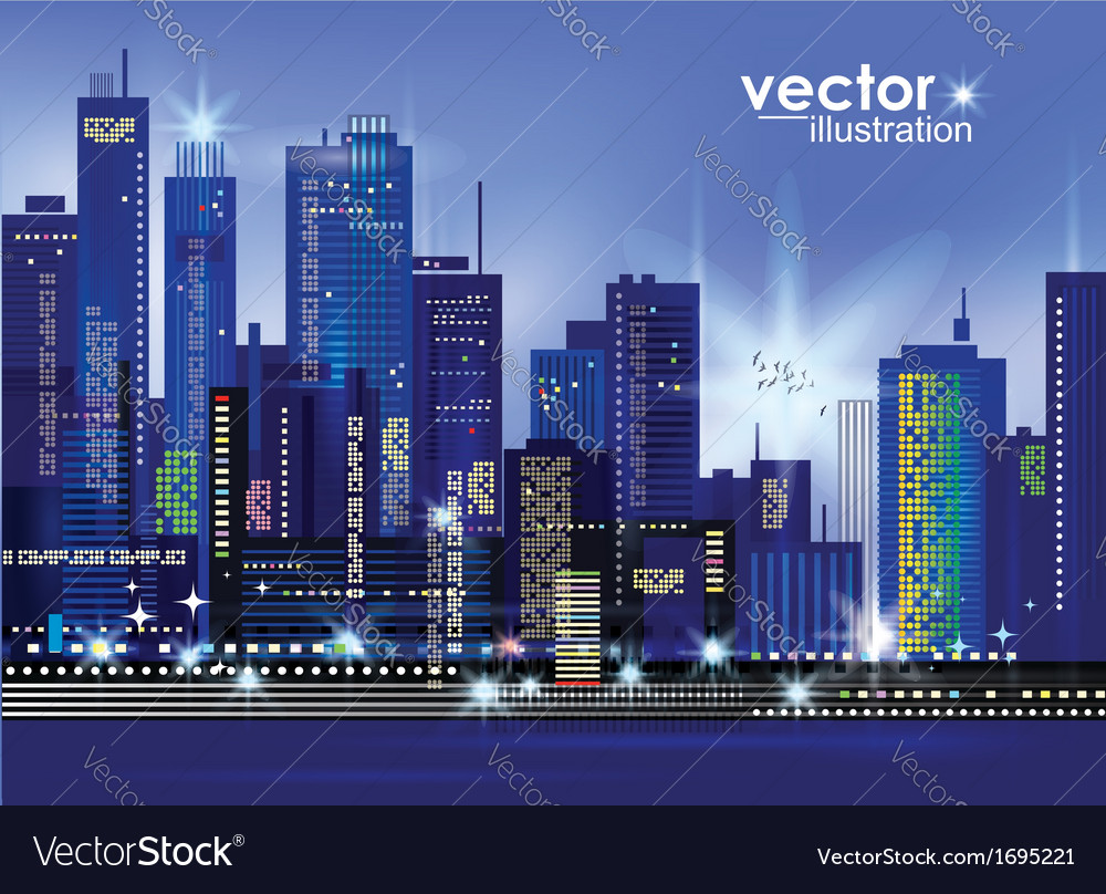 Modern cityscape concept background Royalty Free Vector