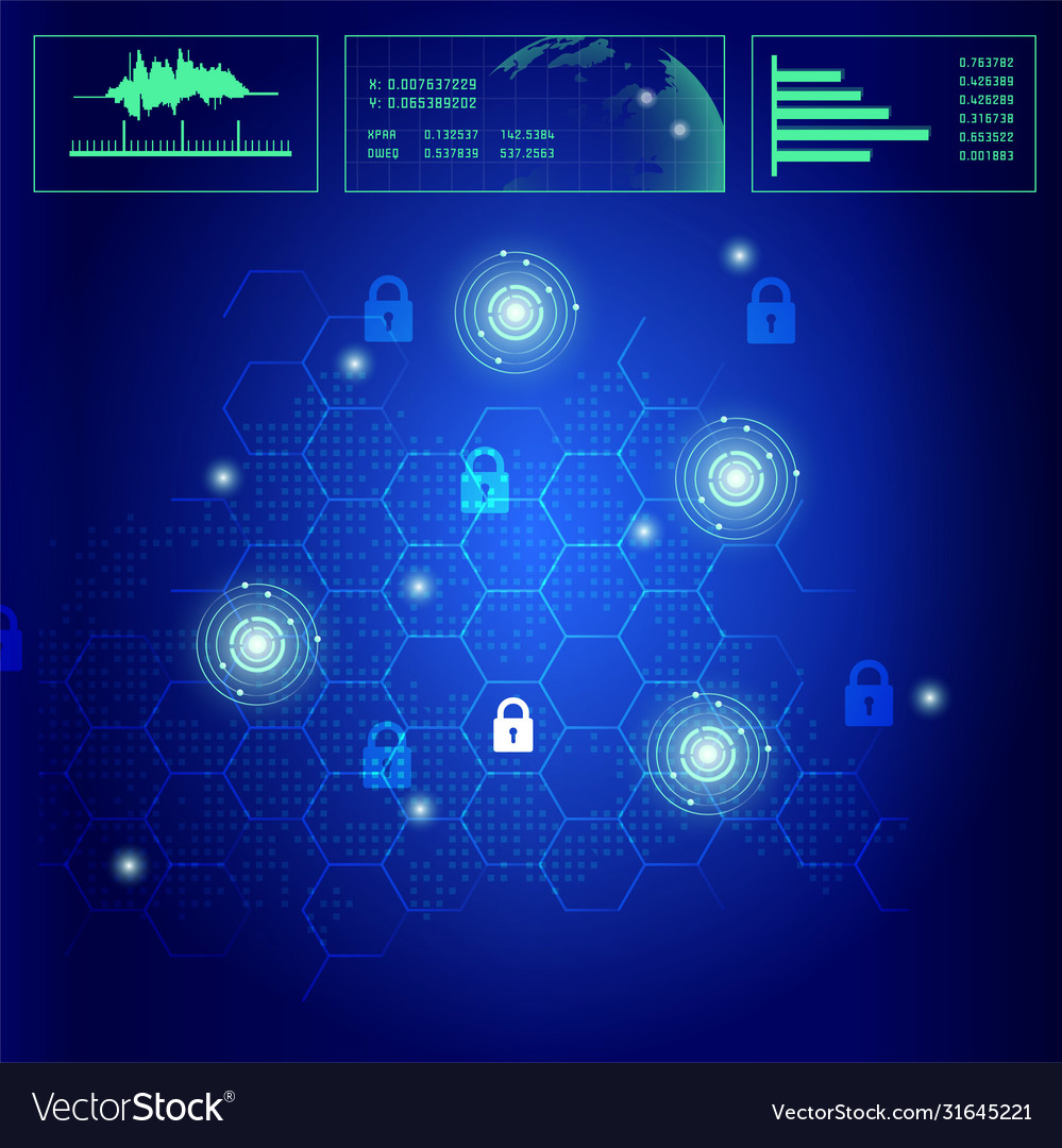 Network world blockchain internet things Vector Image