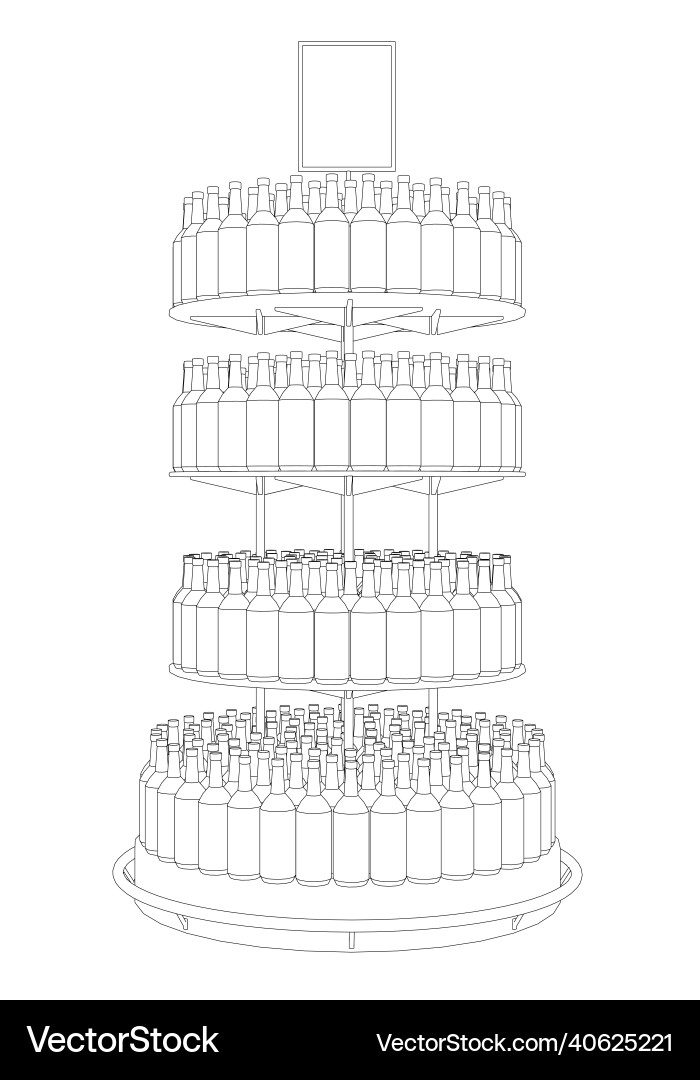 Outline of a circular counter with many Royalty Free Vector