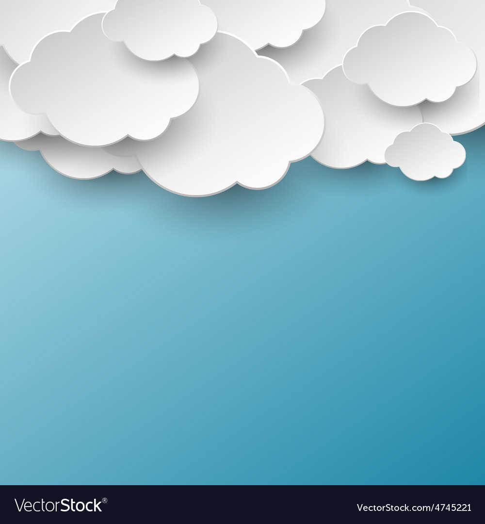 Paper clouds Royalty Free Vector Image - VectorStock