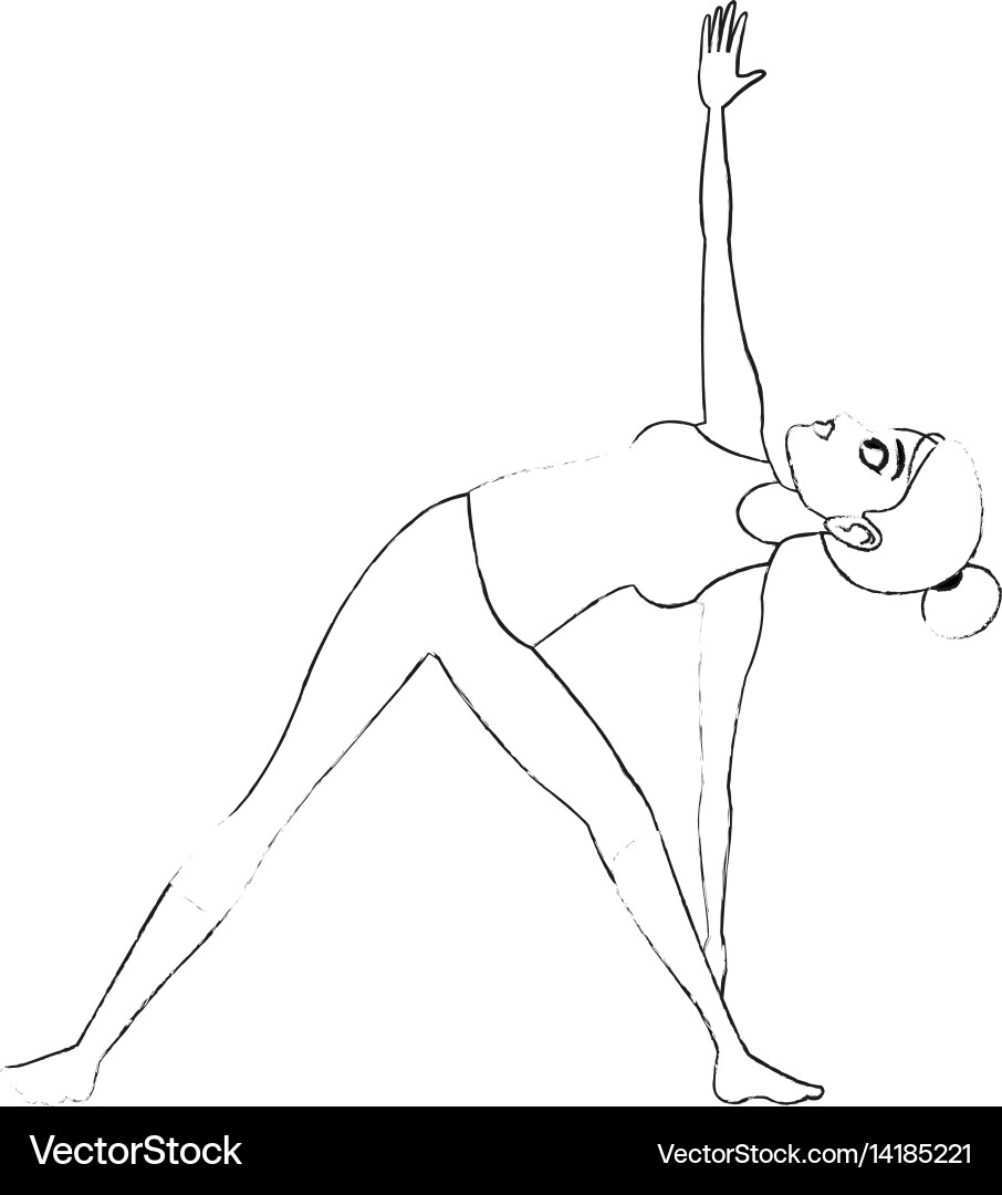 Pretty woman doing yoga yogi icon image Royalty Free Vector