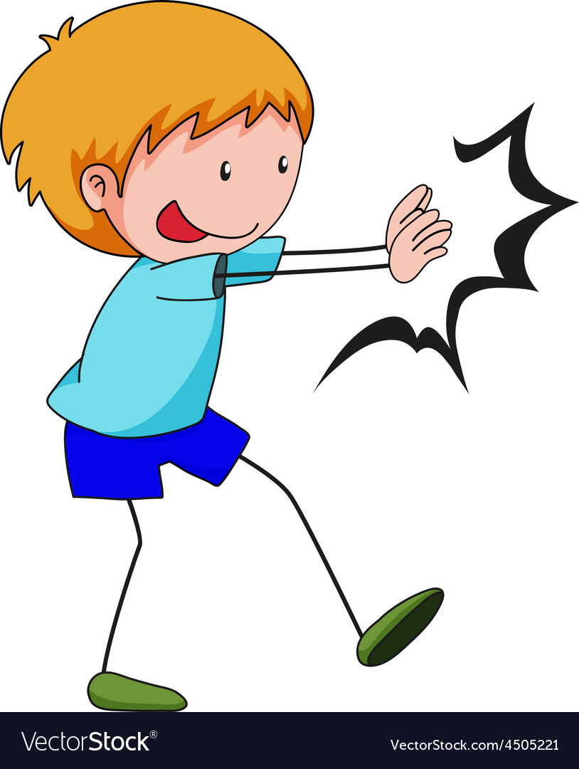 Pushing Royalty Free Vector Image - VectorStock