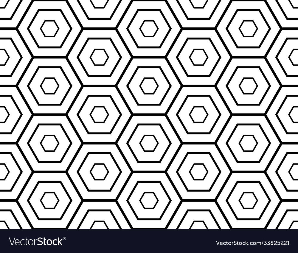 Seamless geometric hexagonal mosaic pattern Vector Image