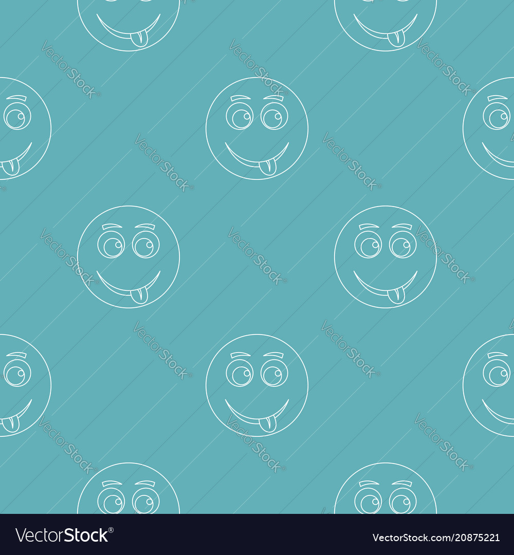 Smile pattern seamless Royalty Free Vector Image