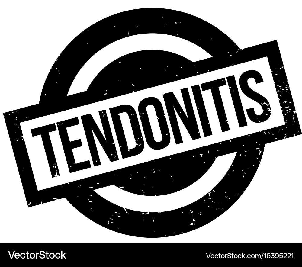Tendonitis rubber stamp Royalty Free Vector Image