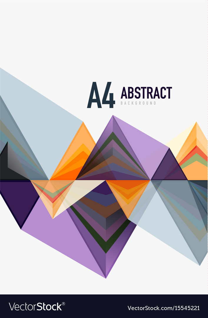 Triangular low poly a4 size geometric Royalty Free Vector