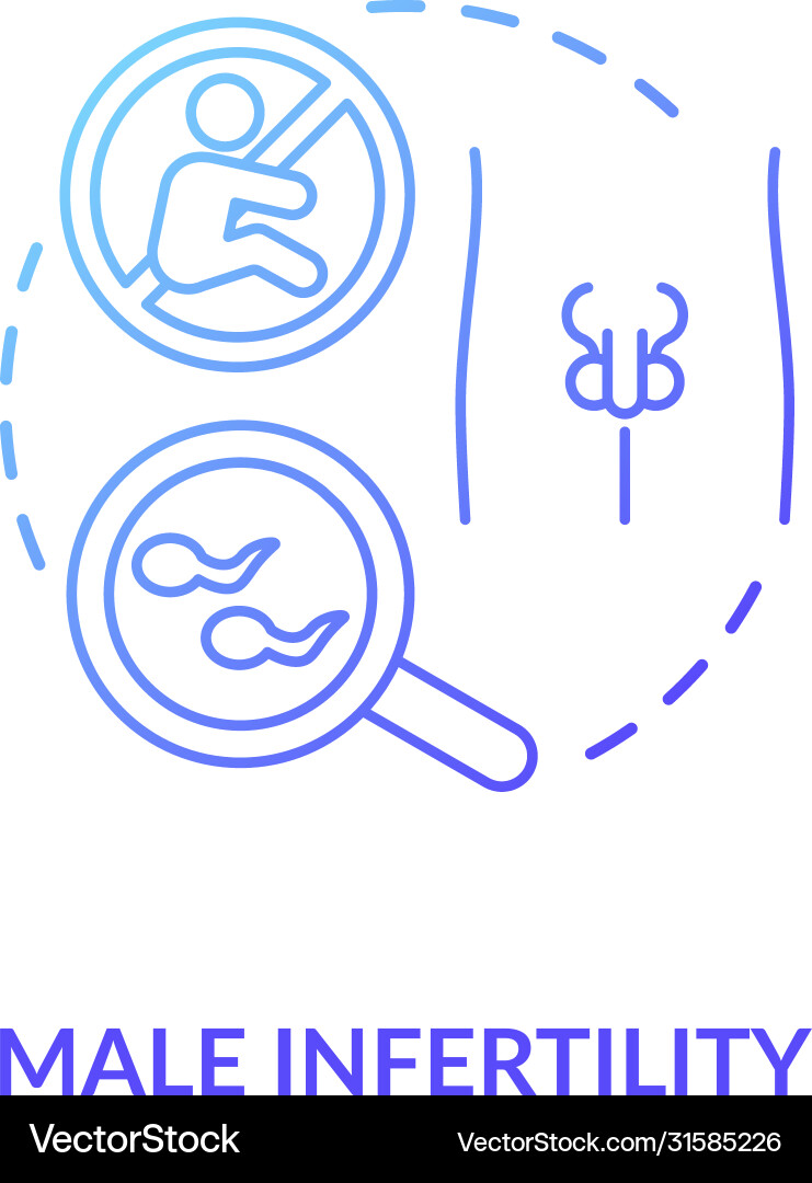 Male infertility concept icon Royalty Free Vector Image