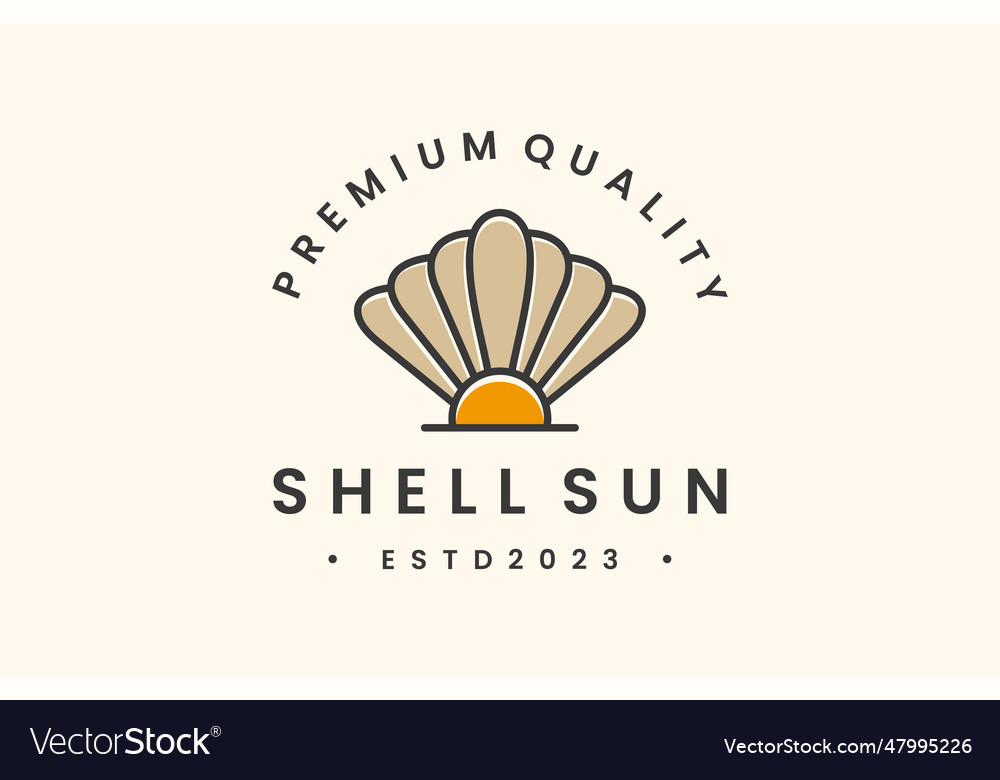 Shell sun Royalty Free Vector Image - VectorStock