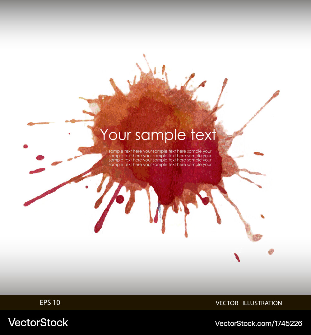 Splash watercolor banner Royalty Free Vector Image