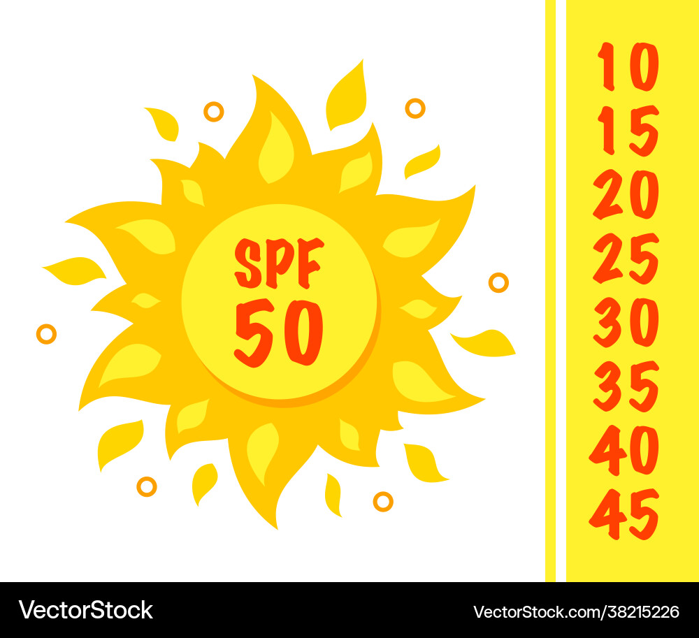 Sun protection icon isolated on white background Vector Image