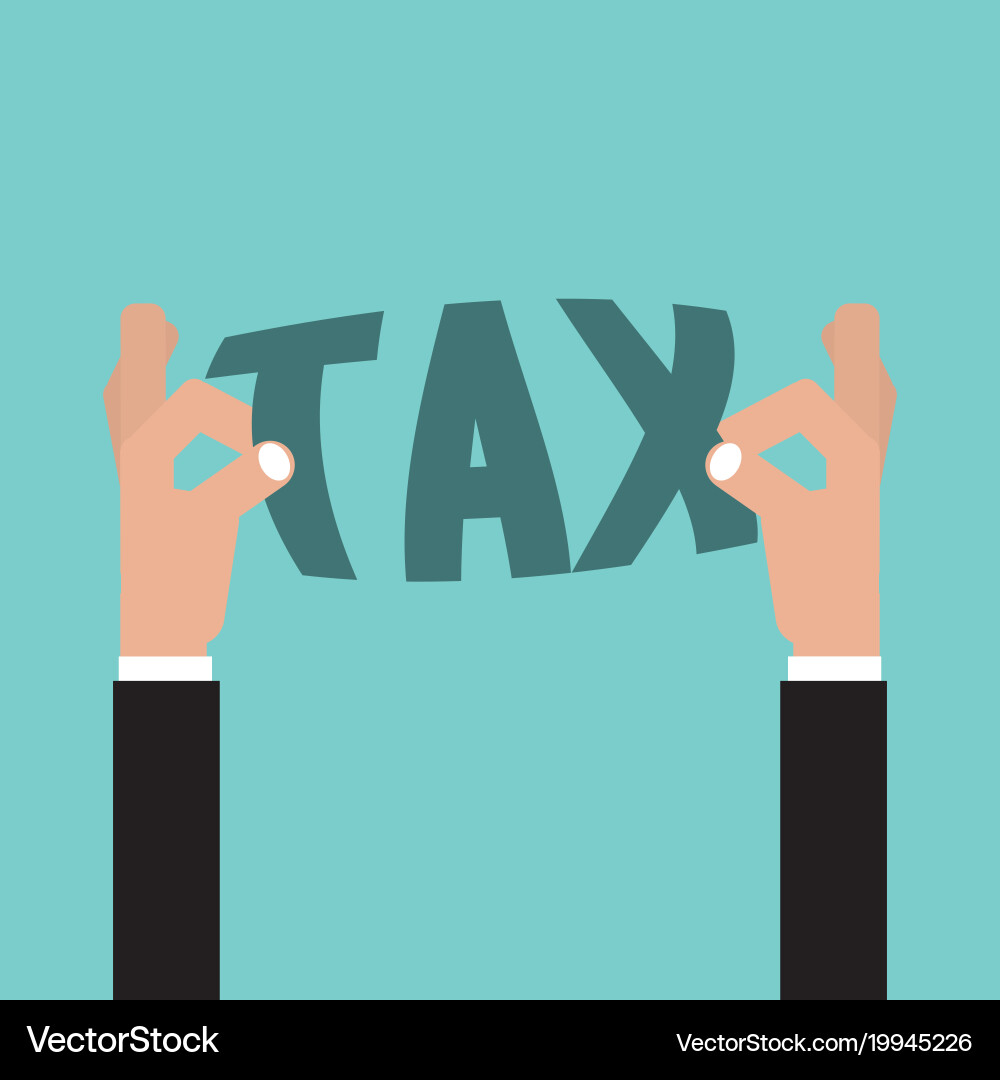 Tax in hand management concept Royalty Free Vector Image
