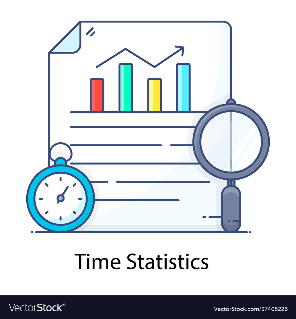 Time statistics Royalty Free Vector Image - VectorStock