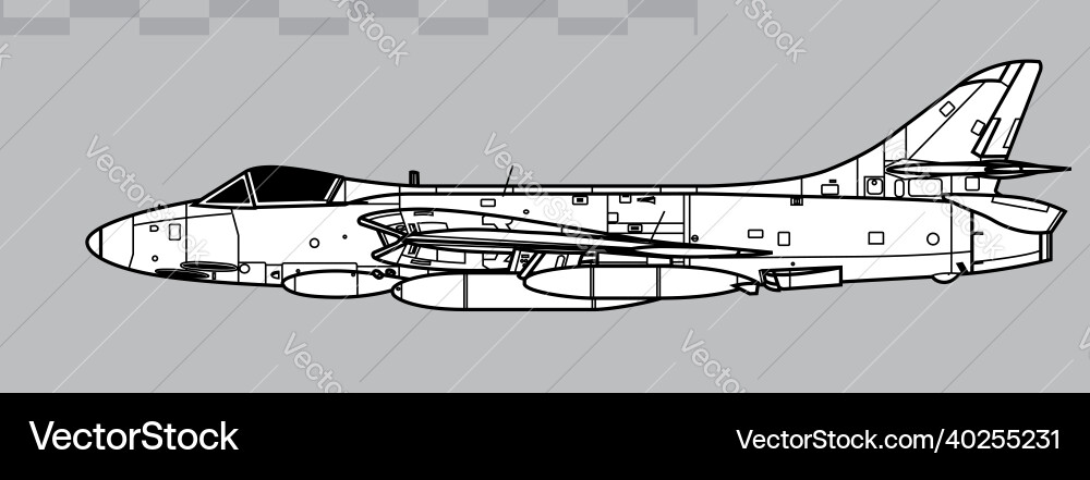 Hawker hunter f6 fighter-bomber aircraft Vector Image