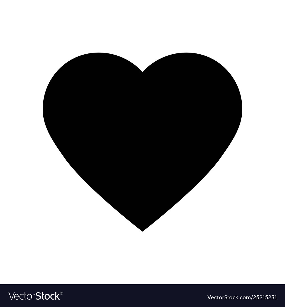 Heart isolated solid style icon Royalty Free Vector Image