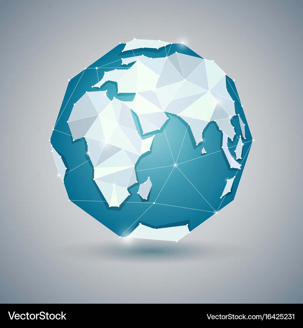 Icon of globe or earth planet Royalty Free Vector Image
