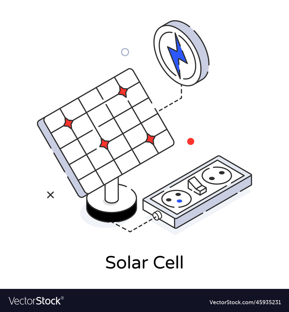 Solar cell Royalty Free Vector Image - VectorStock
