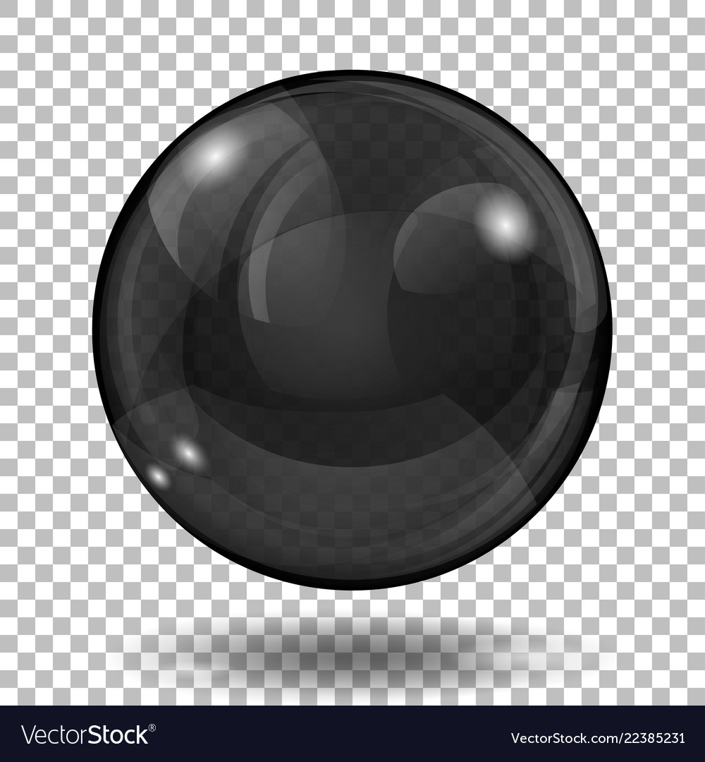 Translucent black sphere Royalty Free Vector Image