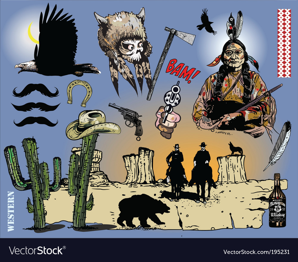 Western Graphic Design Elements